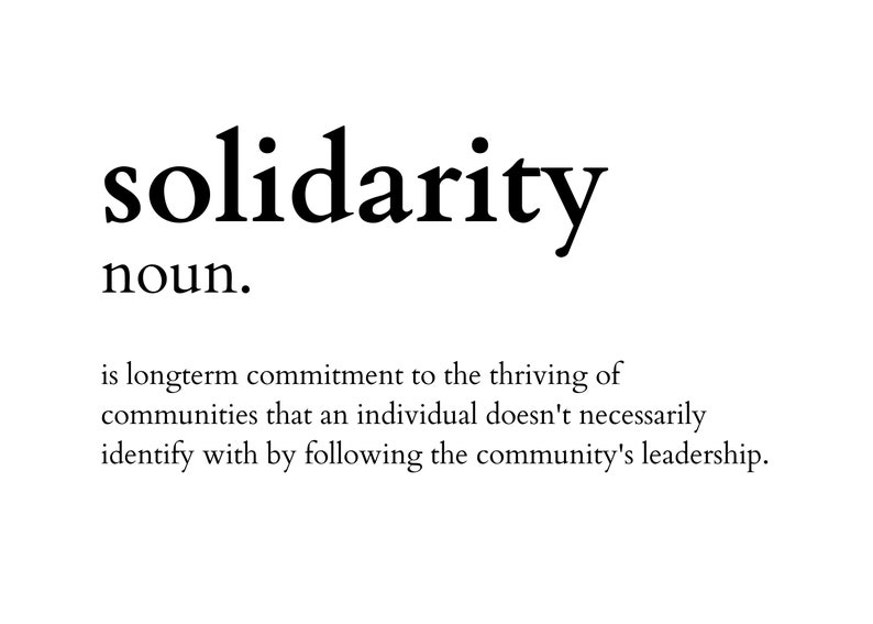 Solidarity Definition // Antiracism // Gift // Mutual Aid // Ally ...