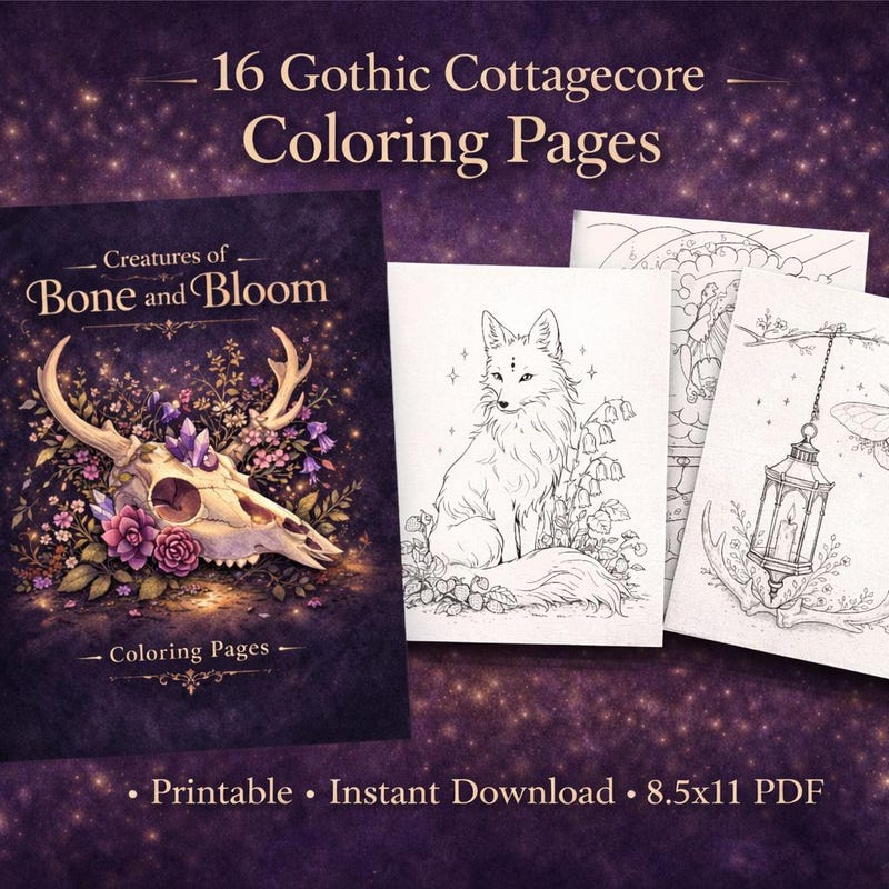 Dark Theme Coloring Pages - Etsy