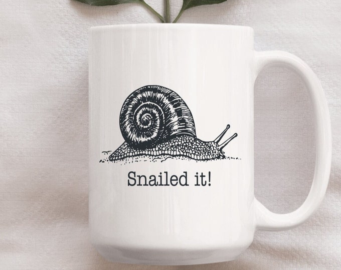 Snail Mug 16 Oz Nature Lover Gift Handmade Stoneware Coffee Mug Tea ...