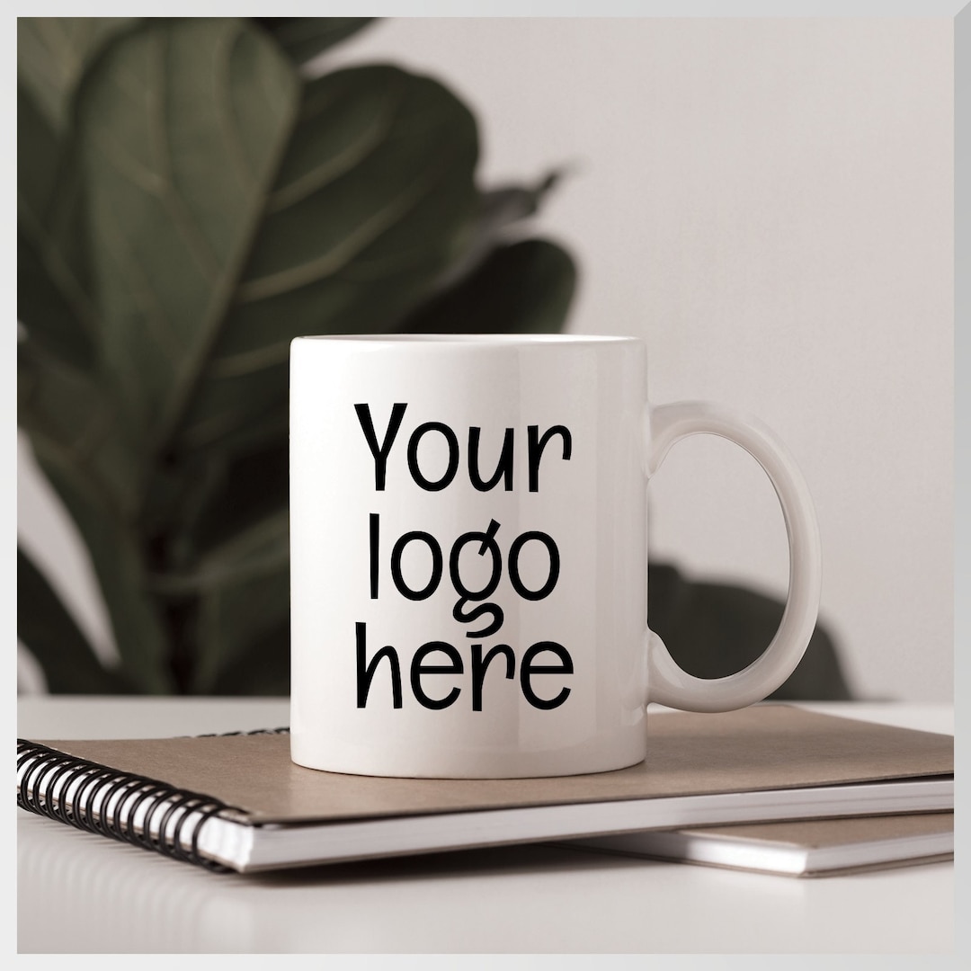 11 Oz Custom Mug, Logo on Mug, Text on Mug, Corporate Logo, Customized ...