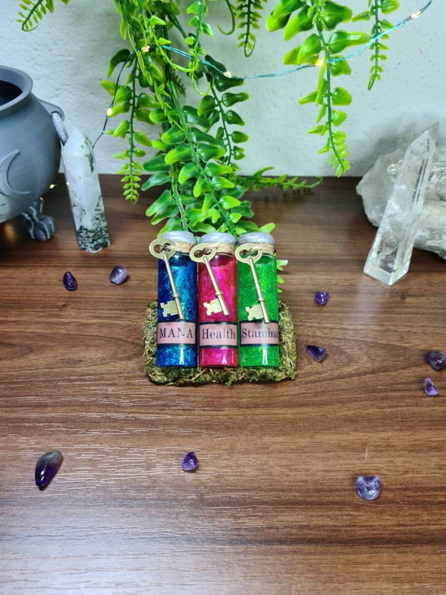 Mana Health Stamina Potion Gift Set Wow Gaming Fantasy - Etsy