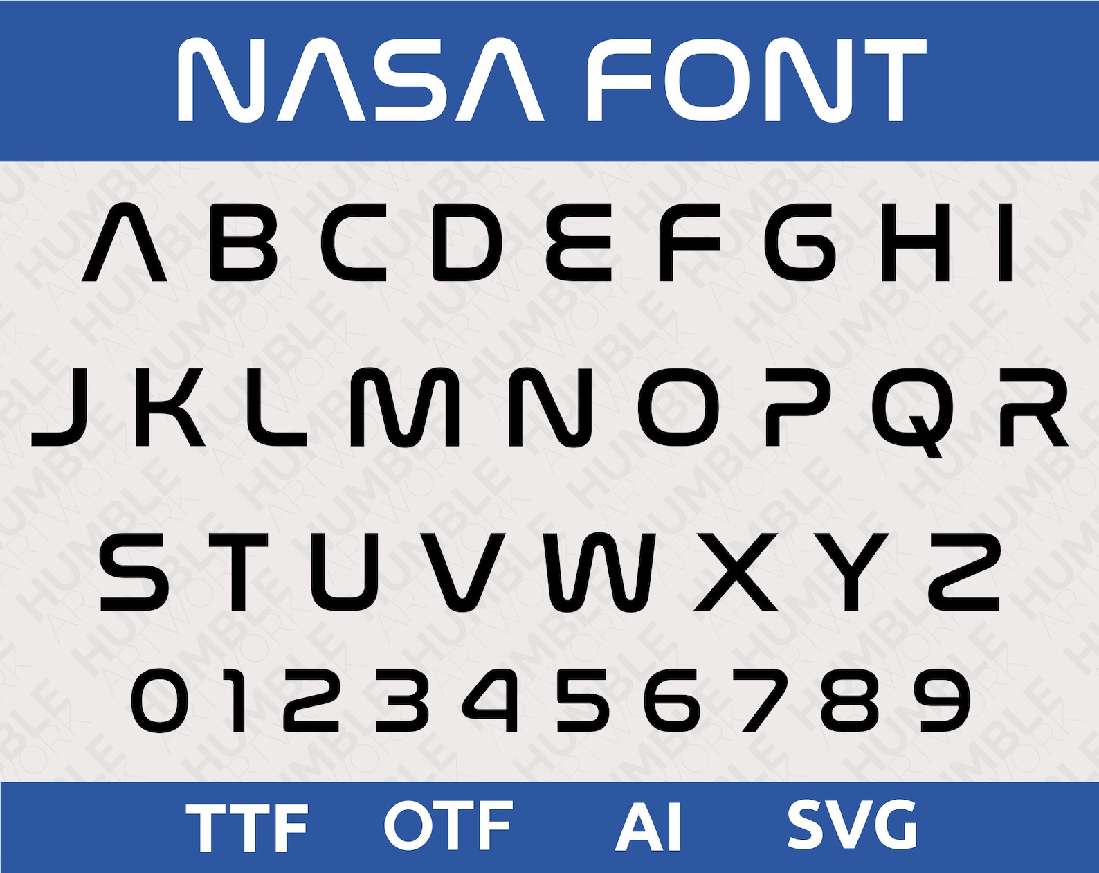 Nasa Font Nasa SVG Cricut Silhouette High Quality Instant | Etsy Hong Kong