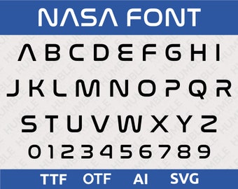 Nasa Font Embroidery - Etsy Israel