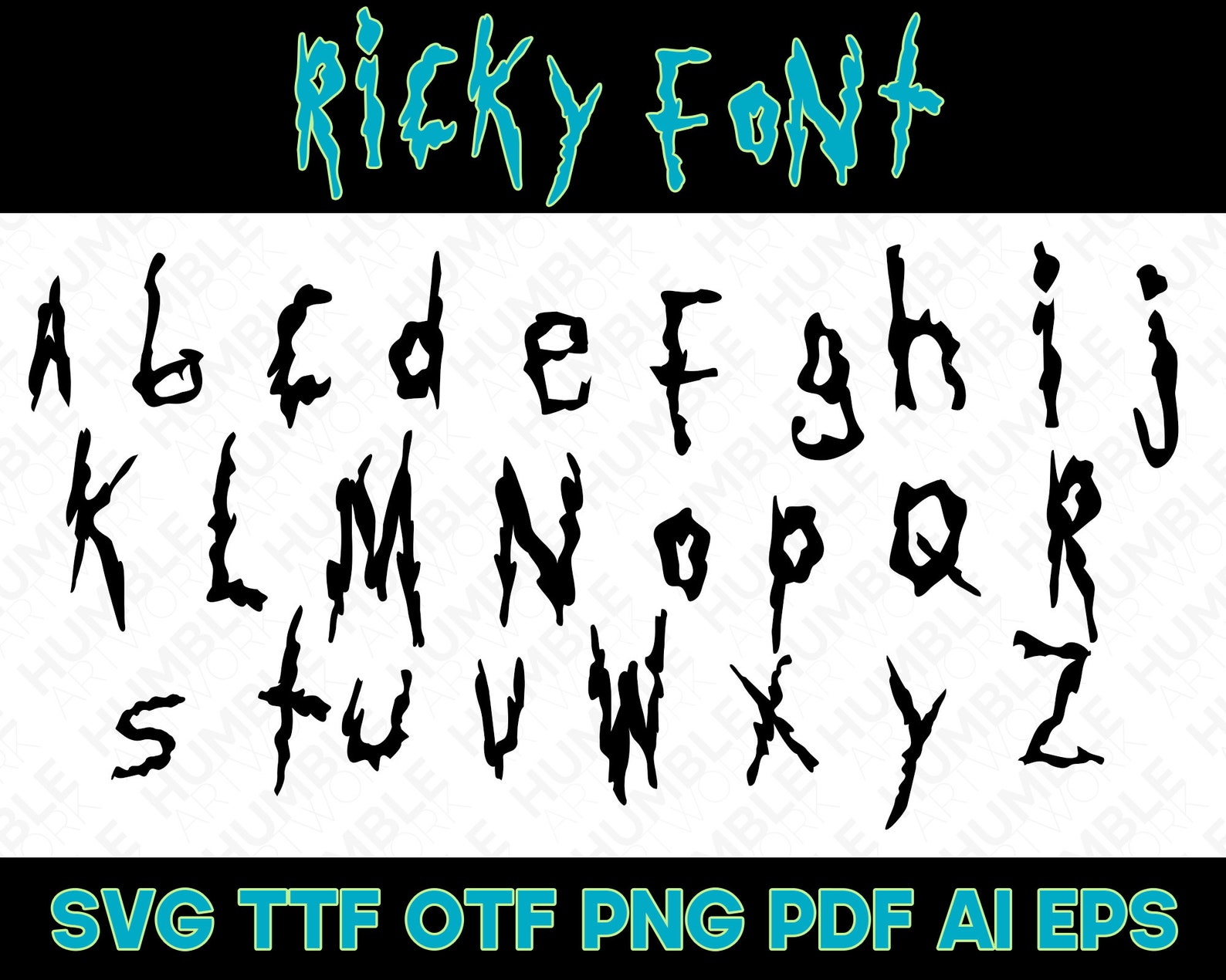 Ricky Font Ricky SVG Ricky Cricut Silhouette High Quality - Etsy India