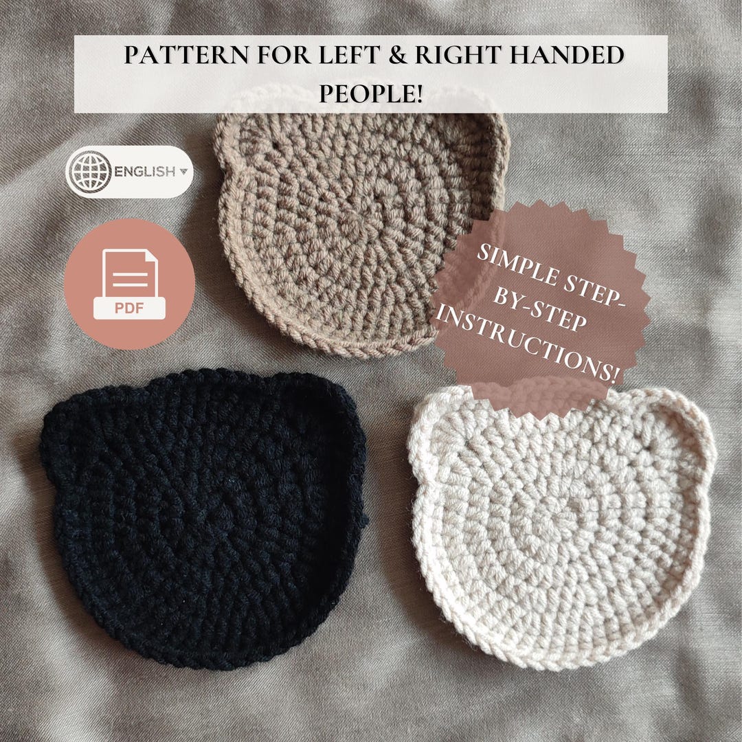 Sweet Bear Coaster Crochet Pattern PDF – Beginner-friendly DIY Gift ...
