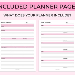 College Student Planner Bundle, Digital Notepad Bundle, Printable ...