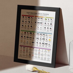 Protein Chart: Top Protein Rich Foods for Keto Diet Meal Planning, High ...