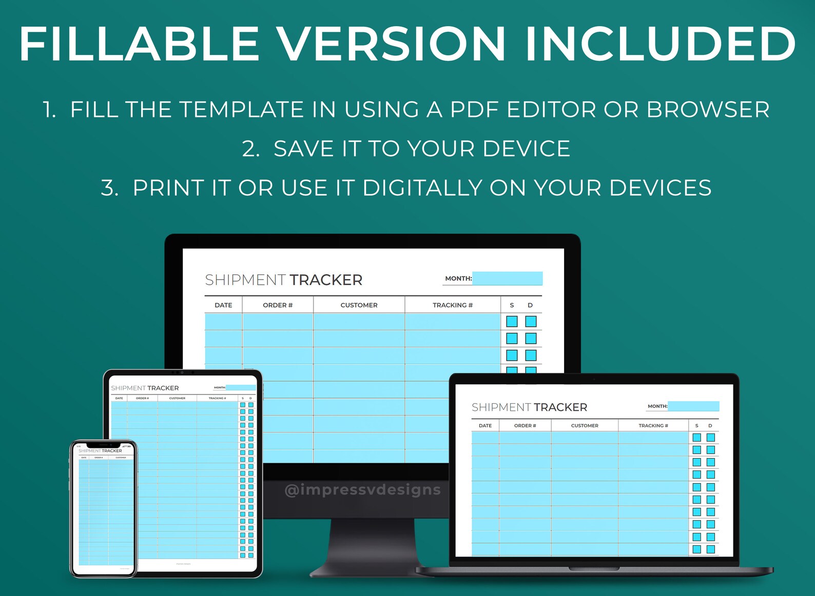 Shipment Tracker Fillable & Printable Shipment Planner Shipment Log ...