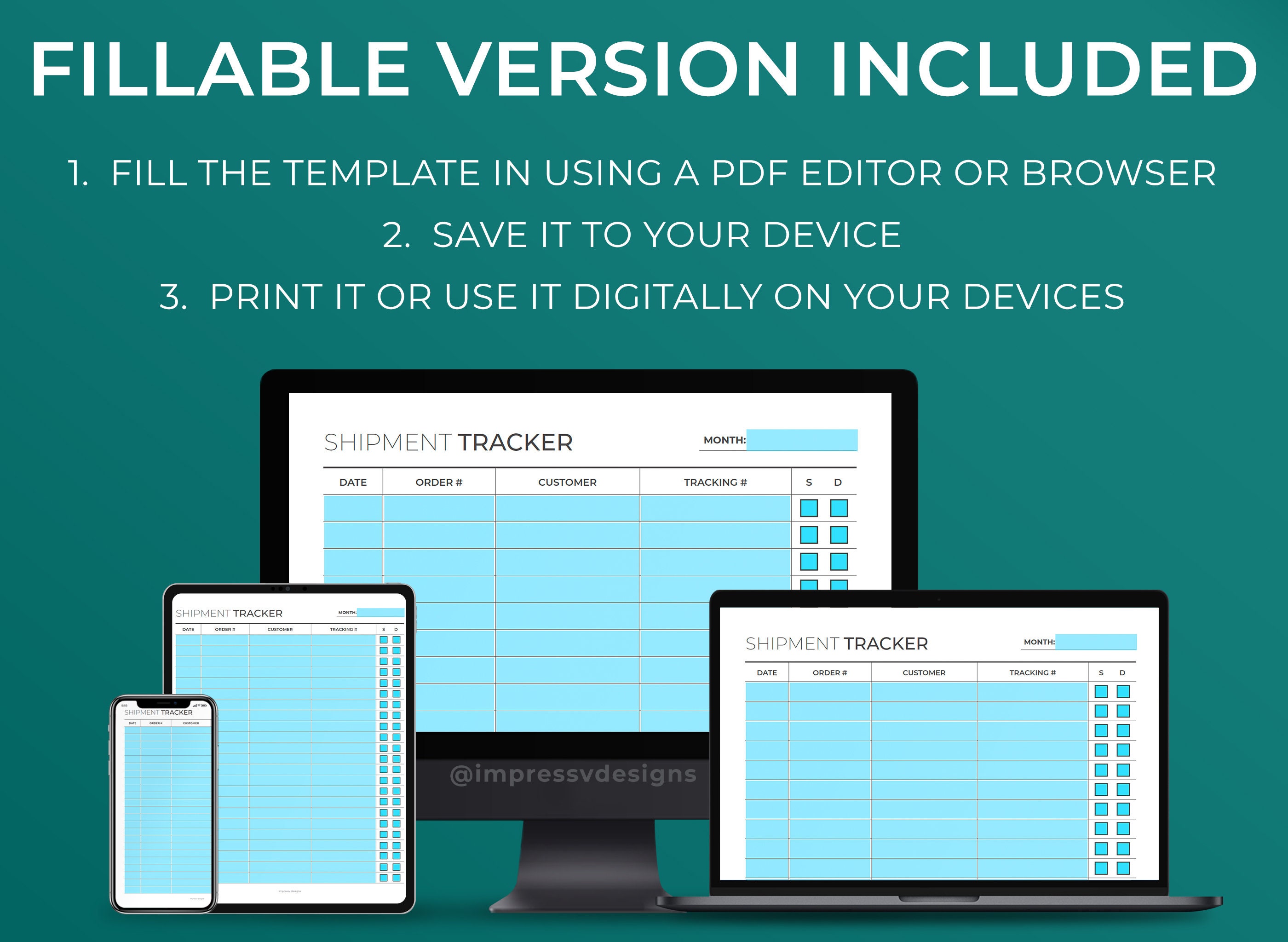 Shipment Tracker Fillable & Printable Shipment Planner Shipment Log ...