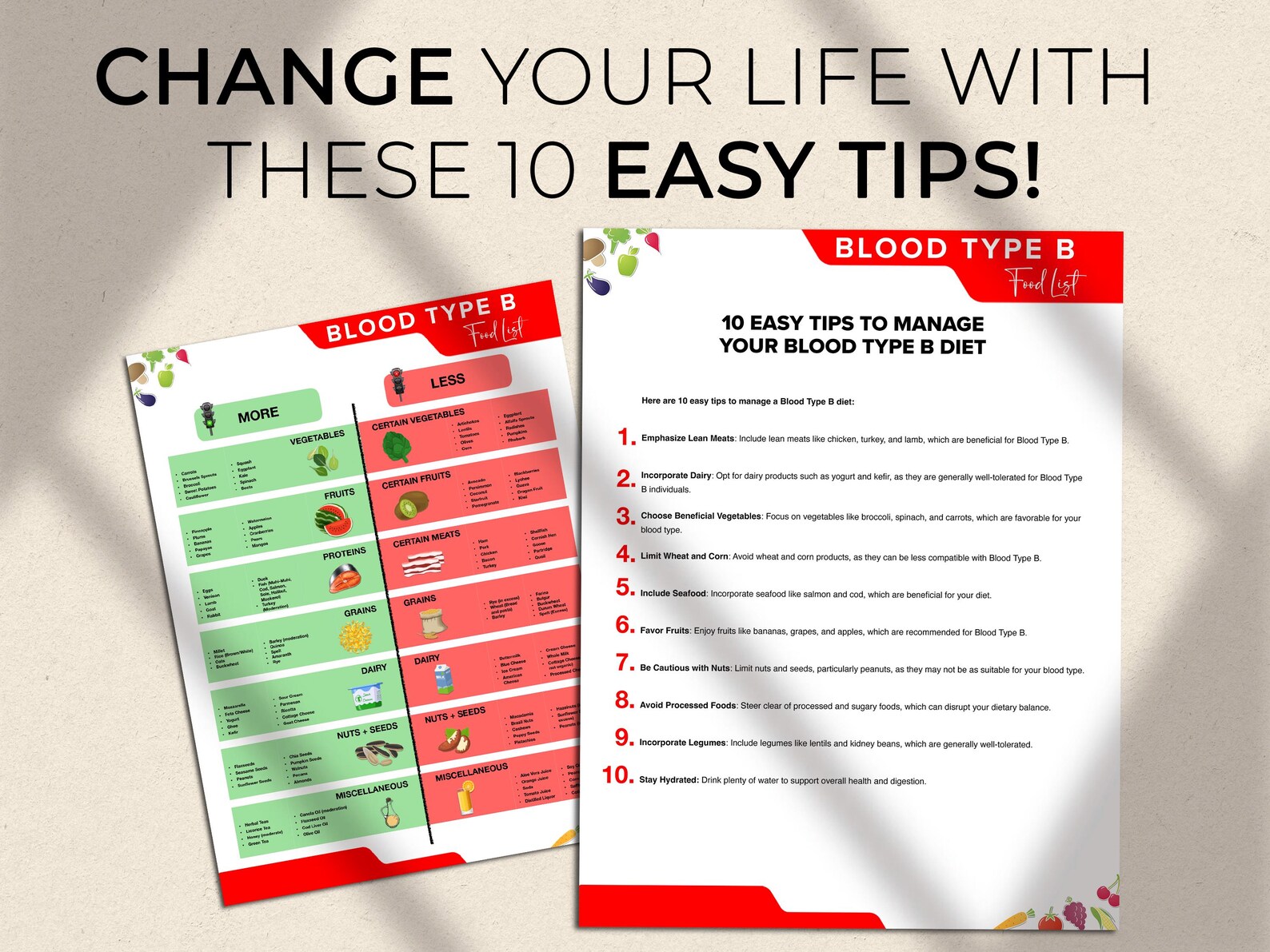 Type B Food List: Essential Guide to Nutrition & Blood Type Diet ...