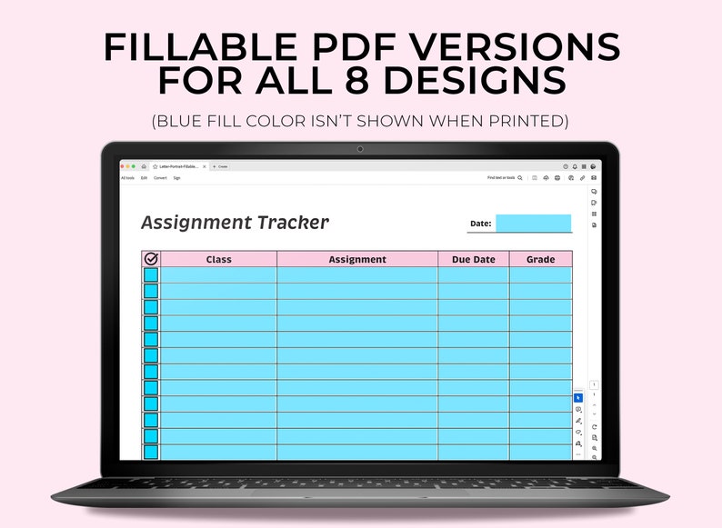 College Student Planner Bundle, Digital Notepad Bundle, Printable & Fillable Planner, Study ...