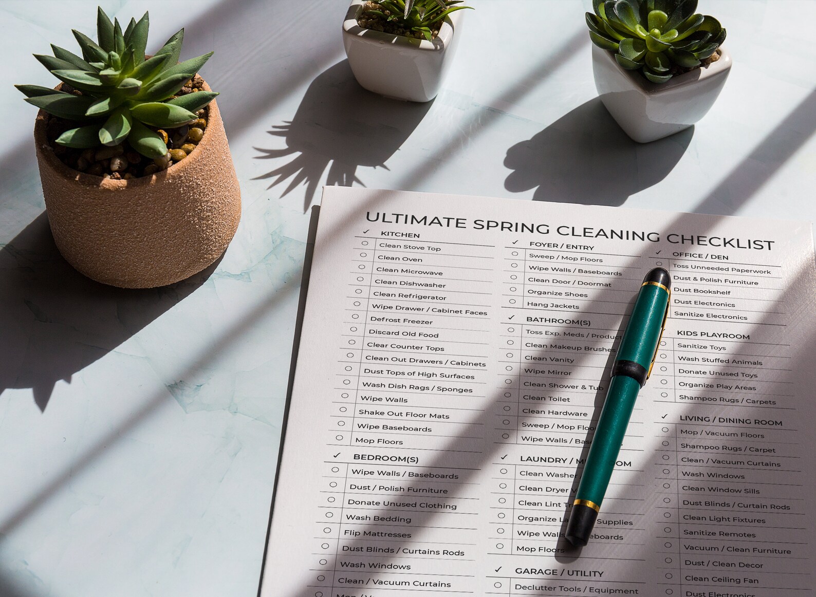 Ultimate Spring Cleaning Checklist ⦁ Household Printable PDF Planner ...