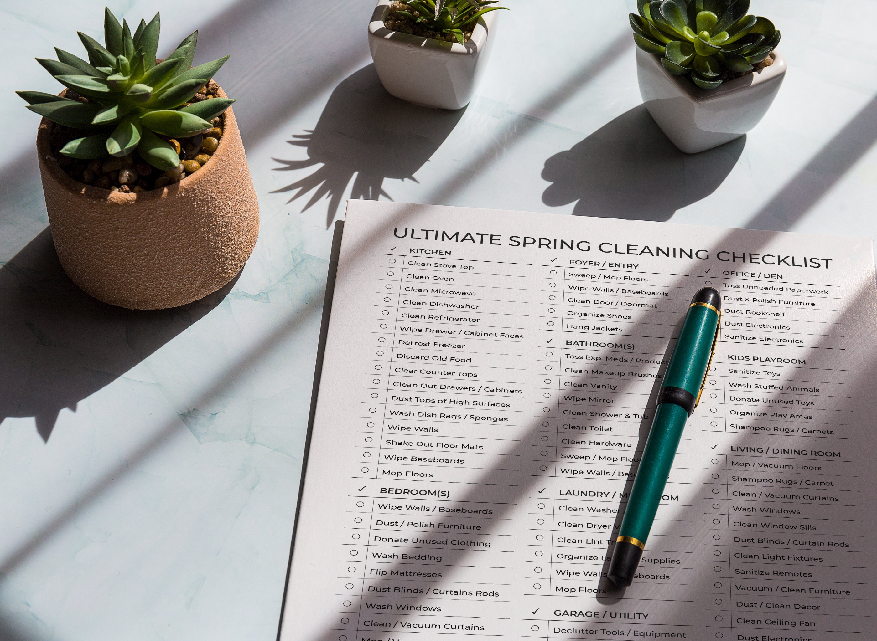 Ultimate Spring Cleaning Checklist ⦁ Household Printable PDF Planner ...