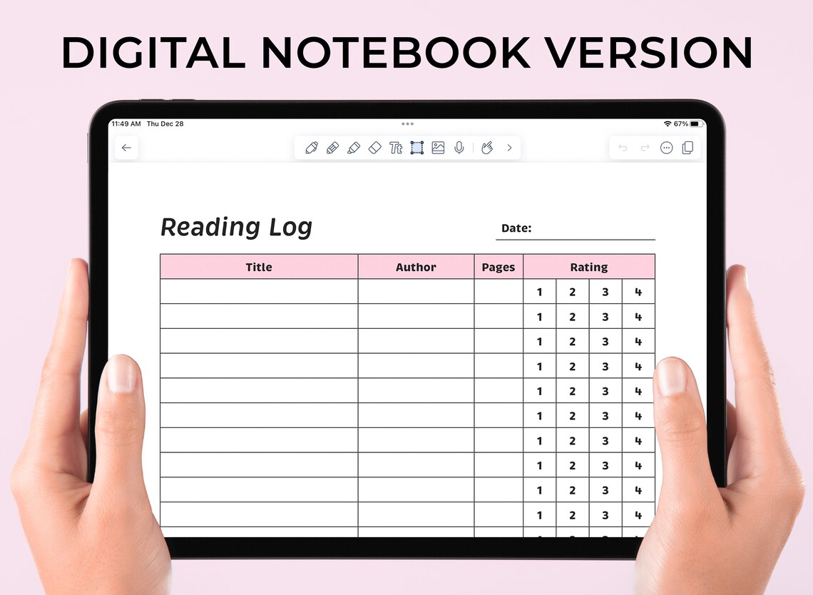 Reading Log List Tracker, Student Planner, Student Printable, Desk ...
