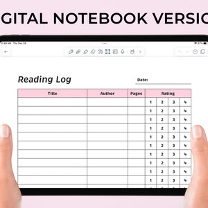 Reading Log List Tracker, Student Planner, Student Printable, Desk ...