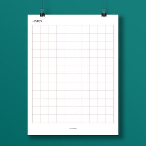 Printable Grid Paper, 3/4" Red Grid, Version 1.0 ⦁ Instant Download ...