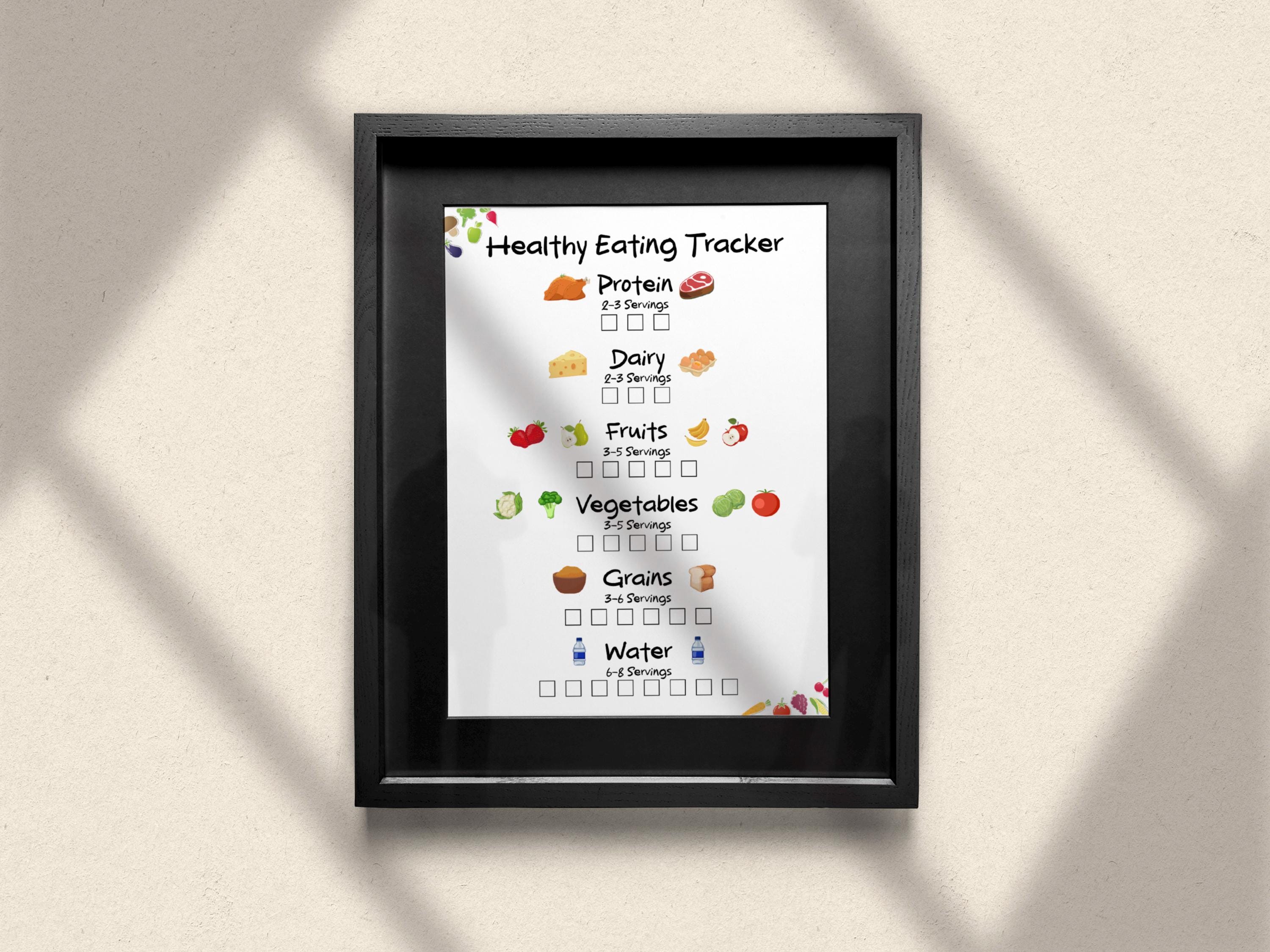 Kids Healthy Eating Tracker, Kids Food Chart, Healthy Eating Tracker ...