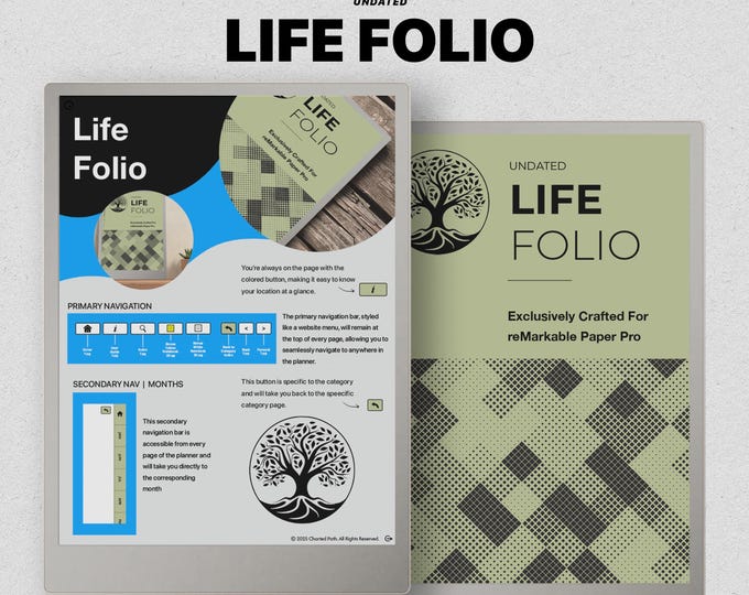Remarkable Paper Pro Undated Life Folio, Your All-in-one Digital Life ...