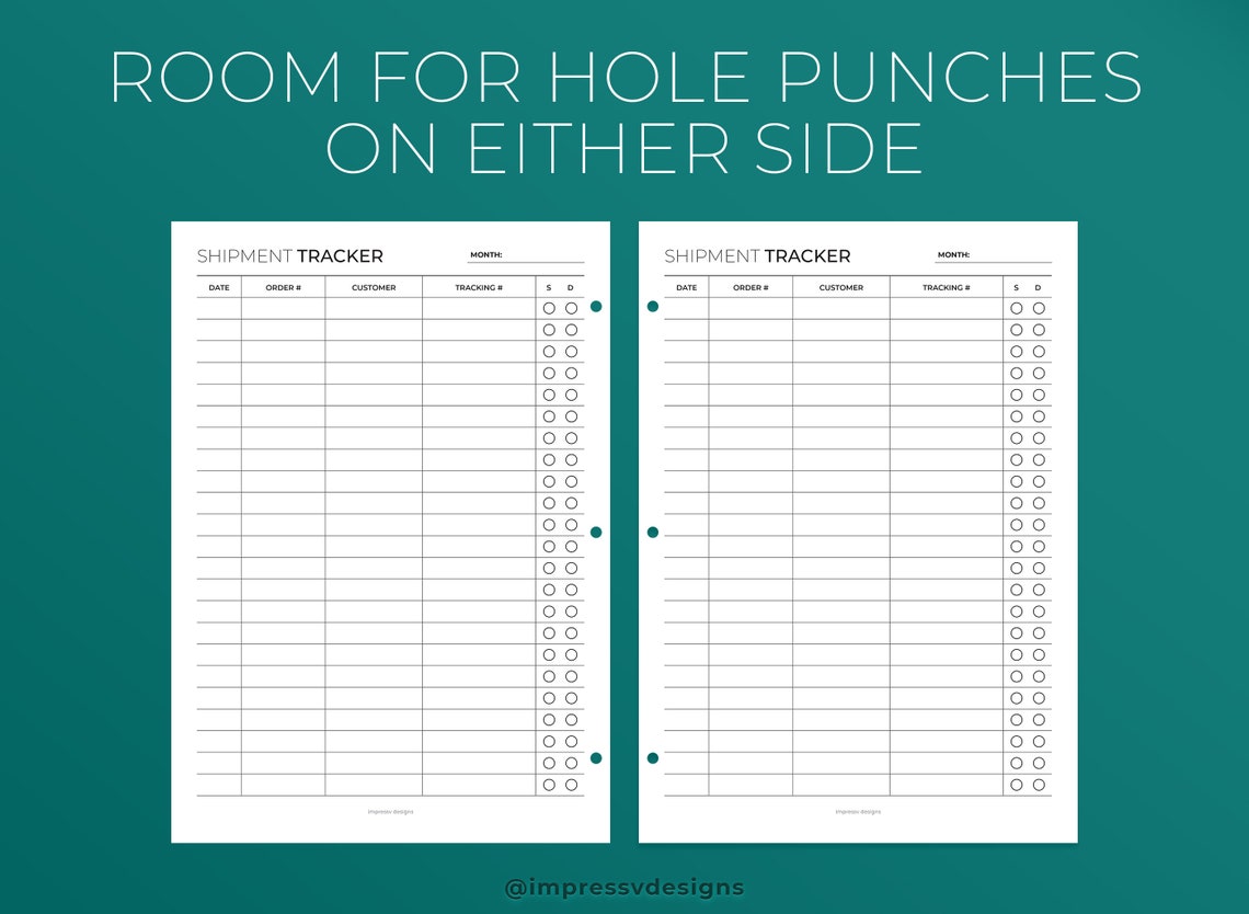 Shipment Tracker Fillable & Printable Shipment Planner Shipment Log ...