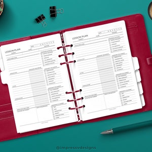 Printable Lesson Plan 02 A4, A5, Letter Minimalist Printable, Instant ...