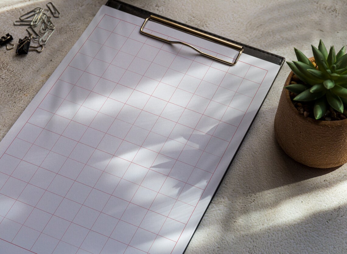 Printable Grid Paper, 3/4 Red Grid, Version 2.0 Instant Download ...