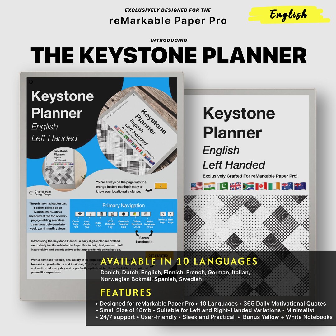 Remarkable Paper Pro Planner, the 2025 Keystone Planner, Productivity ...