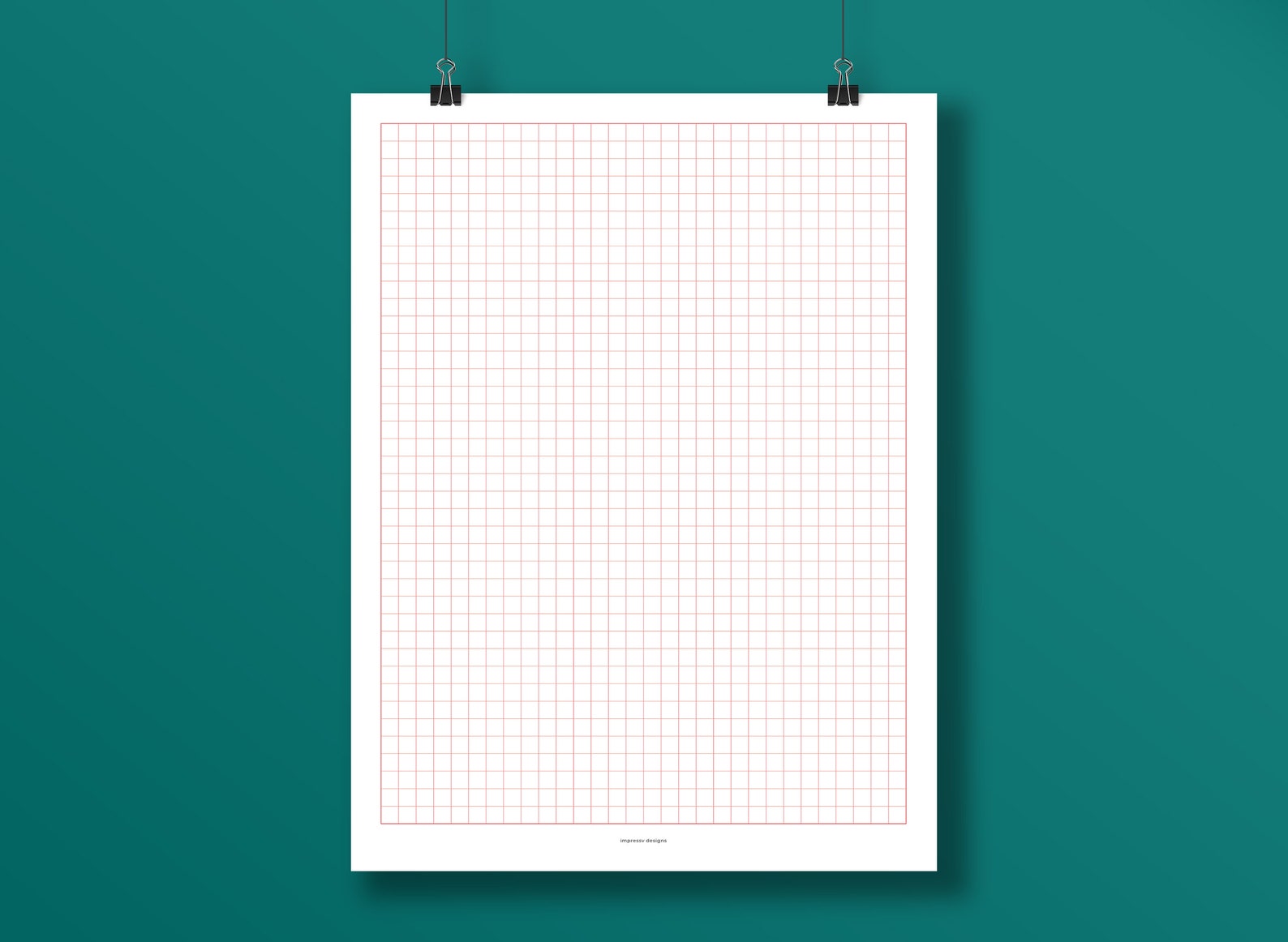 Printable Grid Paper, 1/4" Red Grid, Version 2.0 ⦁ Instant Download ...
