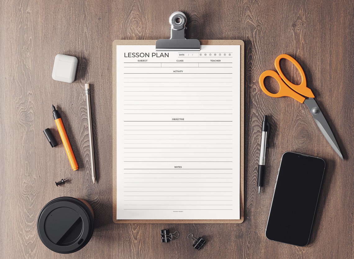 Printable Lesson Plan 01 A4, A5, Letter Minimalist Printable, Instant ...