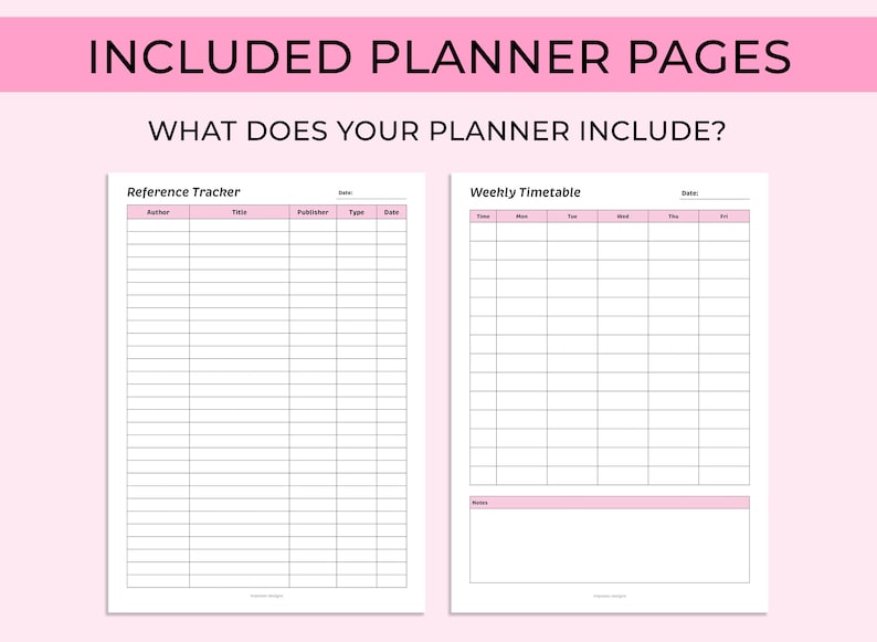 College Student Planner Bundle, Digital Notepad Bundle, Printable ...