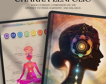 Digital Chakra Zenfolio, Chakra Themed Journal, Chakra Planner, Zen ...