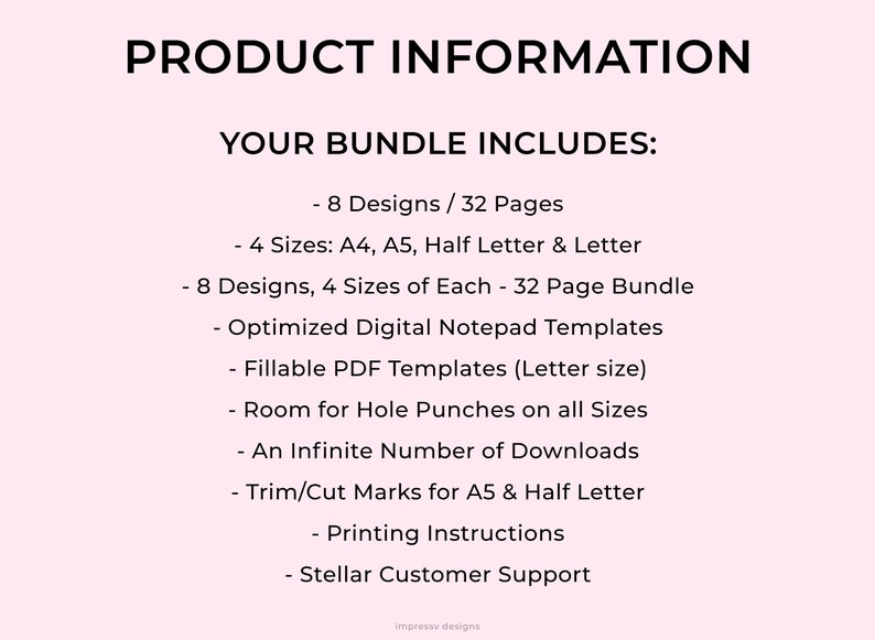 College Student Planner Bundle, Digital Notepad Bundle, Printable ...