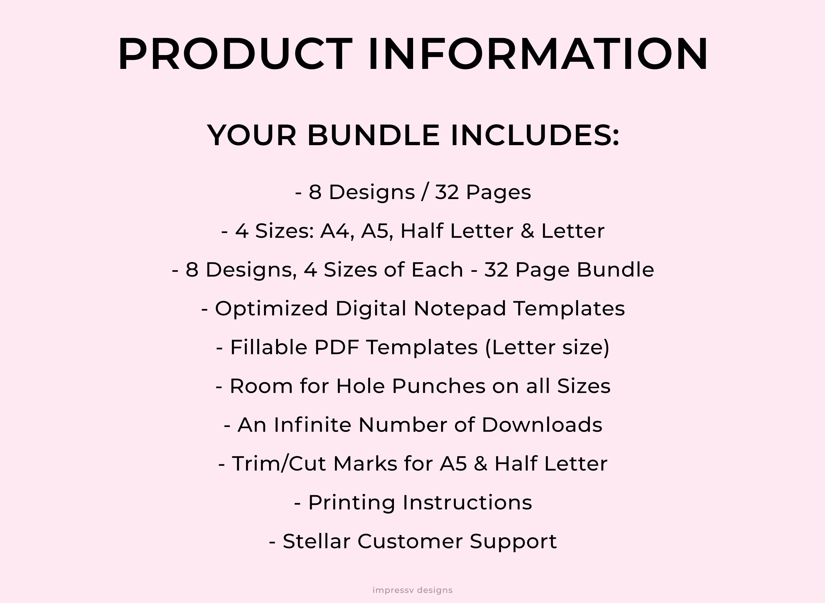 College Student Planner Bundle, Digital Notepad Bundle, Printable ...