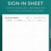 Printable Sign-in Sheet A4, A5, Letter Minimalist Printable, Instant ...