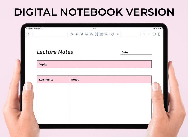 Lecture Notes Planner Template, Student Planner, Student Printable ...