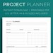 Project Planner Minimalist Printable Productivity PDF Template Planner ...