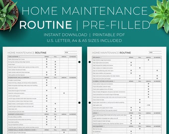 Cleaning Tracker Printable Home Cleaning Planner (Download Now) - Etsy