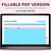 Lecture Notes Planner Template, Student Planner, Student Printable ...