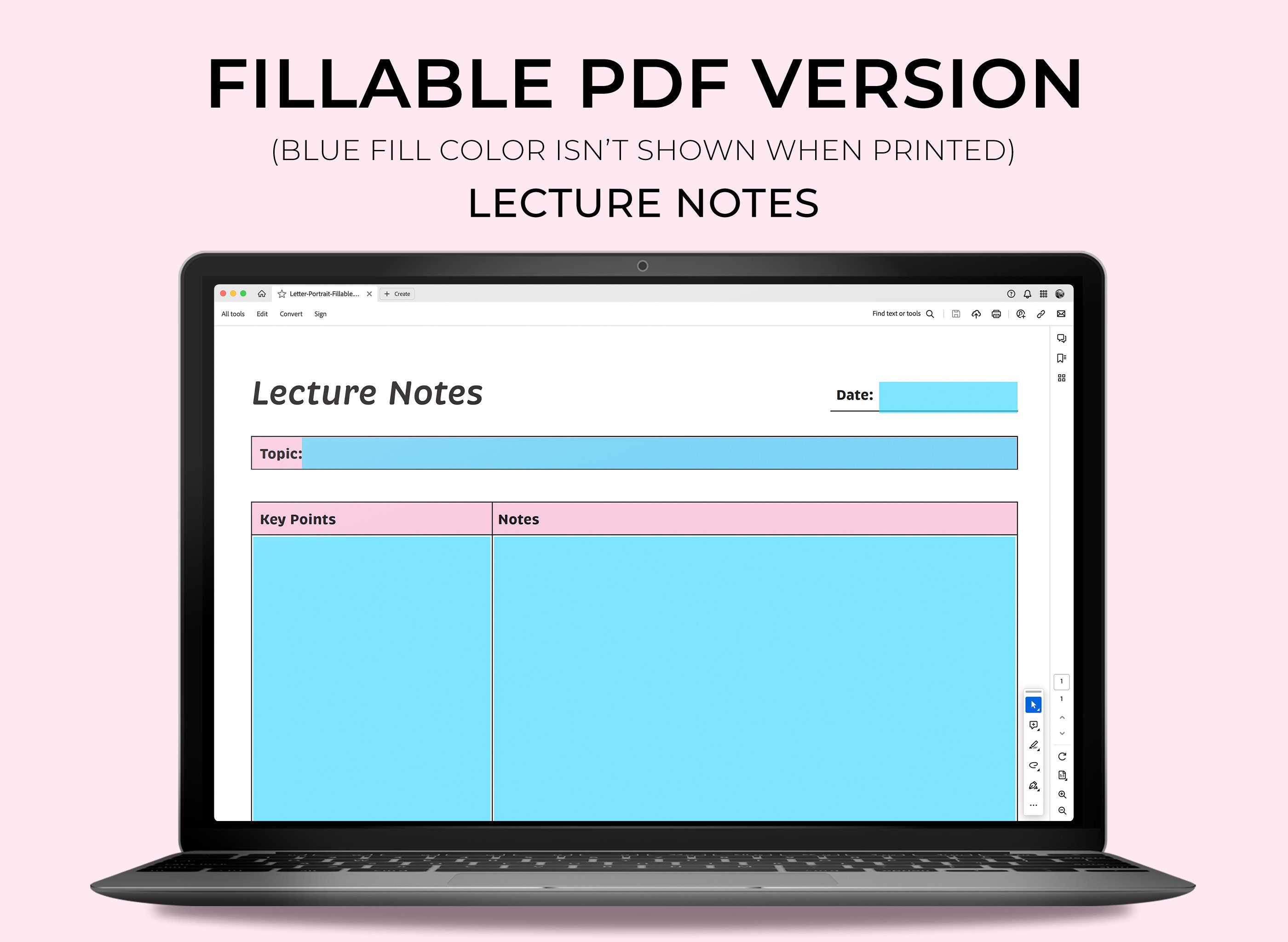 Lecture Notes Planner Template, Student Planner, Student Printable ...