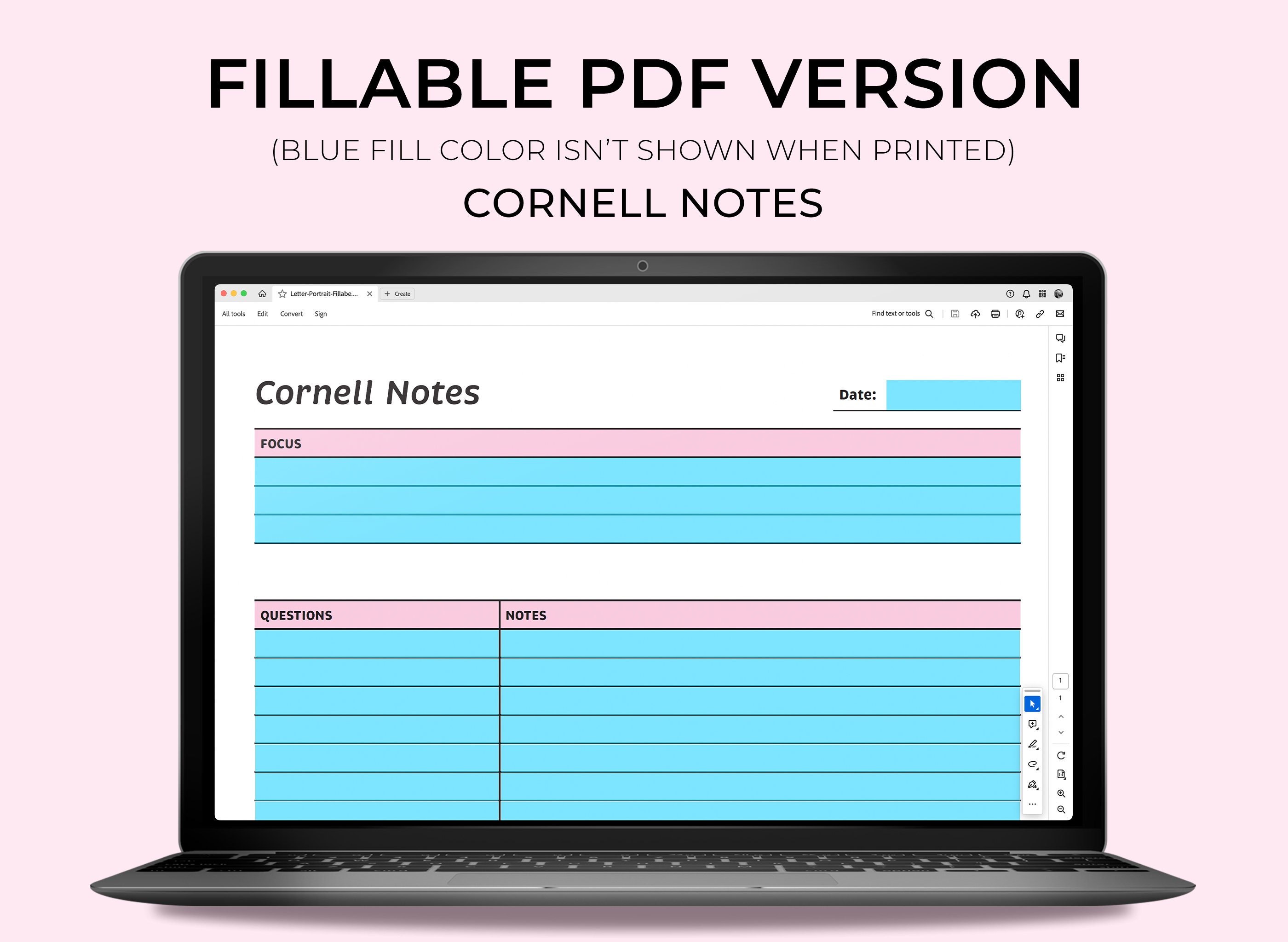 Cornell Notes Planner Template, Student Planner, Student Printable ...