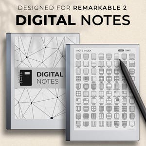 Digital Note Templates for Remarkable 2, 88 Custom Templates, Stylish ...