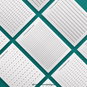 Number Chart Bundle ⦁ 100 to 500 ⦁ A4, A5, Half-letter, Letter Sizes ...