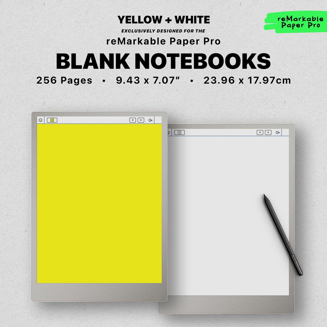 Blank Notebooks for Remarkable Paper Pro, 256 Page Notebooks for ...