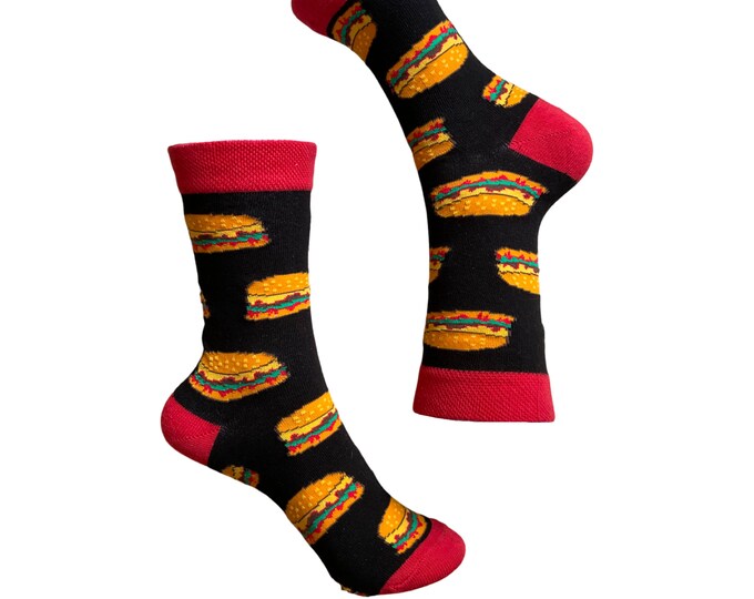 Hamburger Unisex Socks | Hamburger Print Ankle Socks for Unisex | Food ...