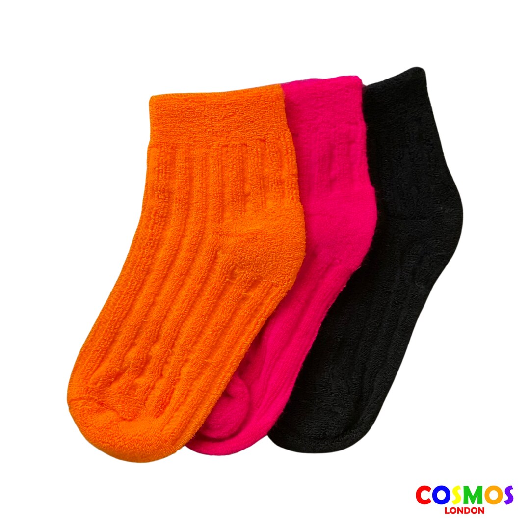 Fluffy Comfy Socks Black Soft Socks Orange Sleep Socks Women's Cozy ...