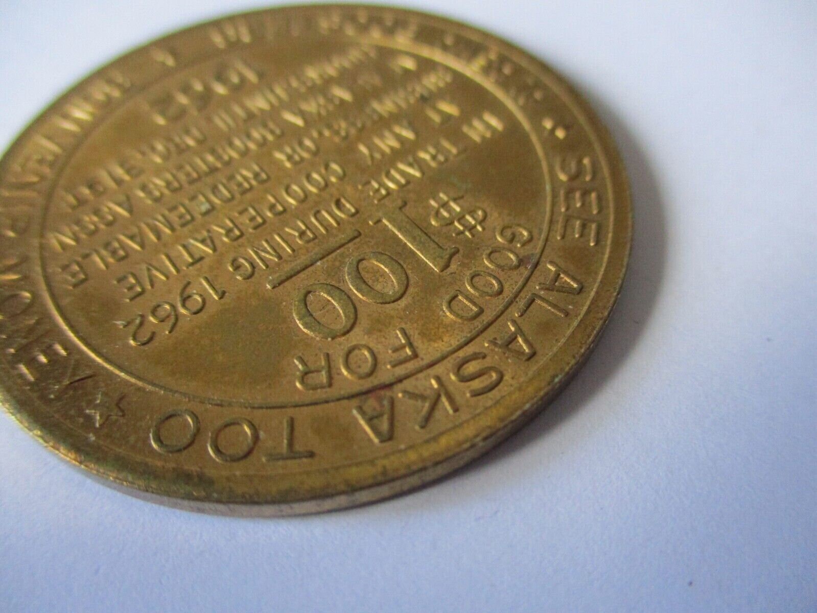 Alaska USA 1962 1 Dollar Souvenir Trading Token Totem Pole Moose - Etsy