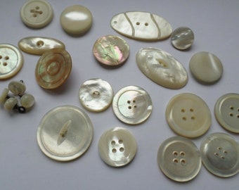 Antique Pearl Buttons | Etsy