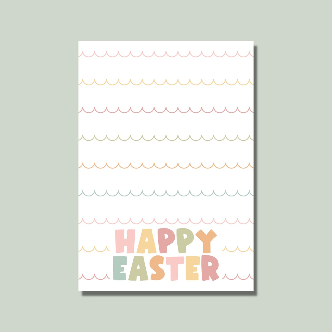 Printable Cookie Card Easter Cookie Card Happy Easter - Etsy