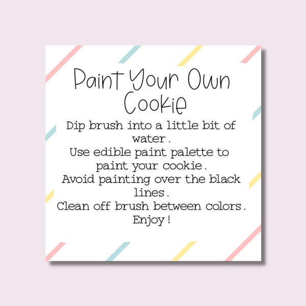 Paint Your Own Cookie - Etsy