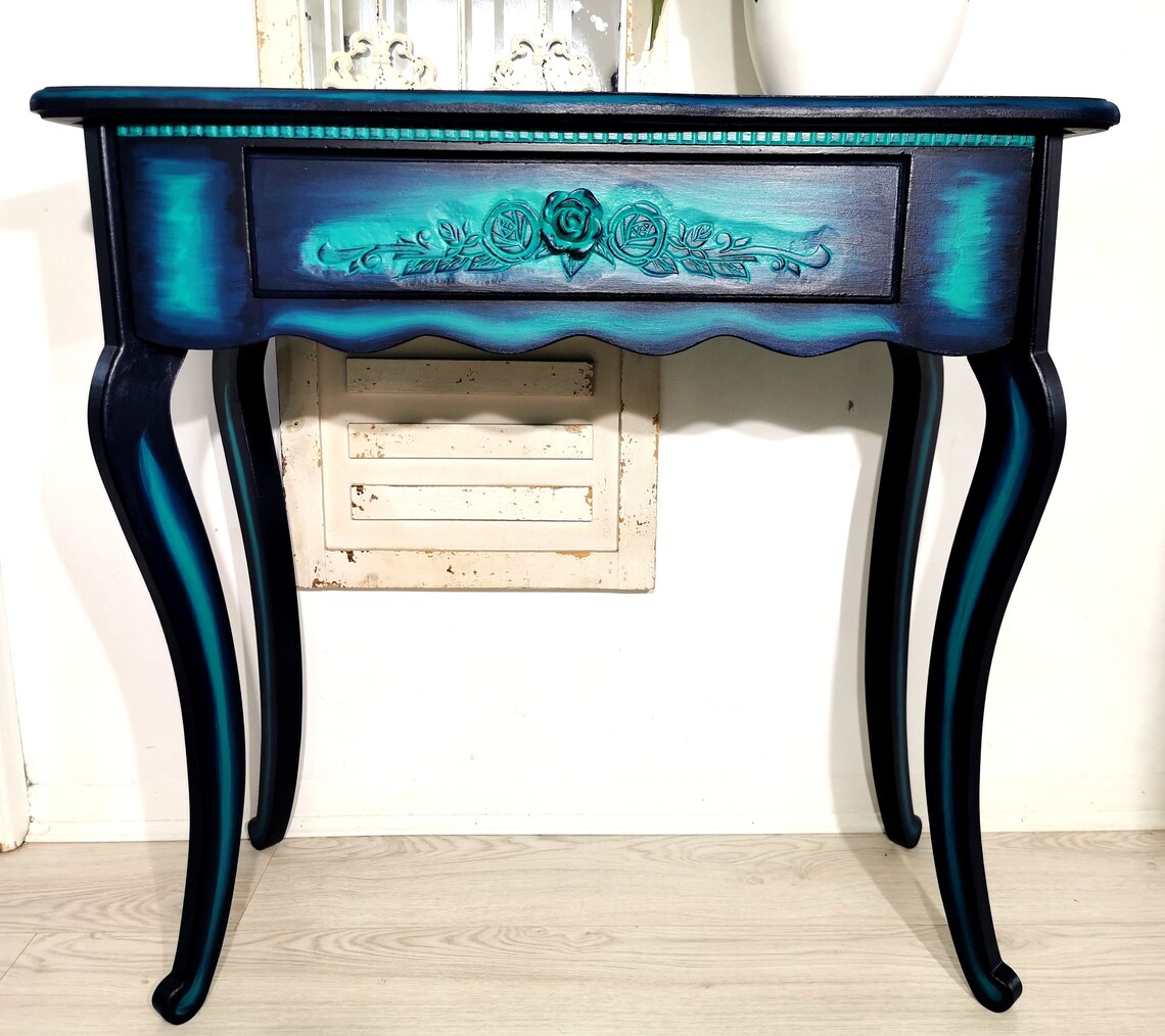 SOLD* Stunning Unique Upcycled 'ocean' Hall Table / Bespoke ...