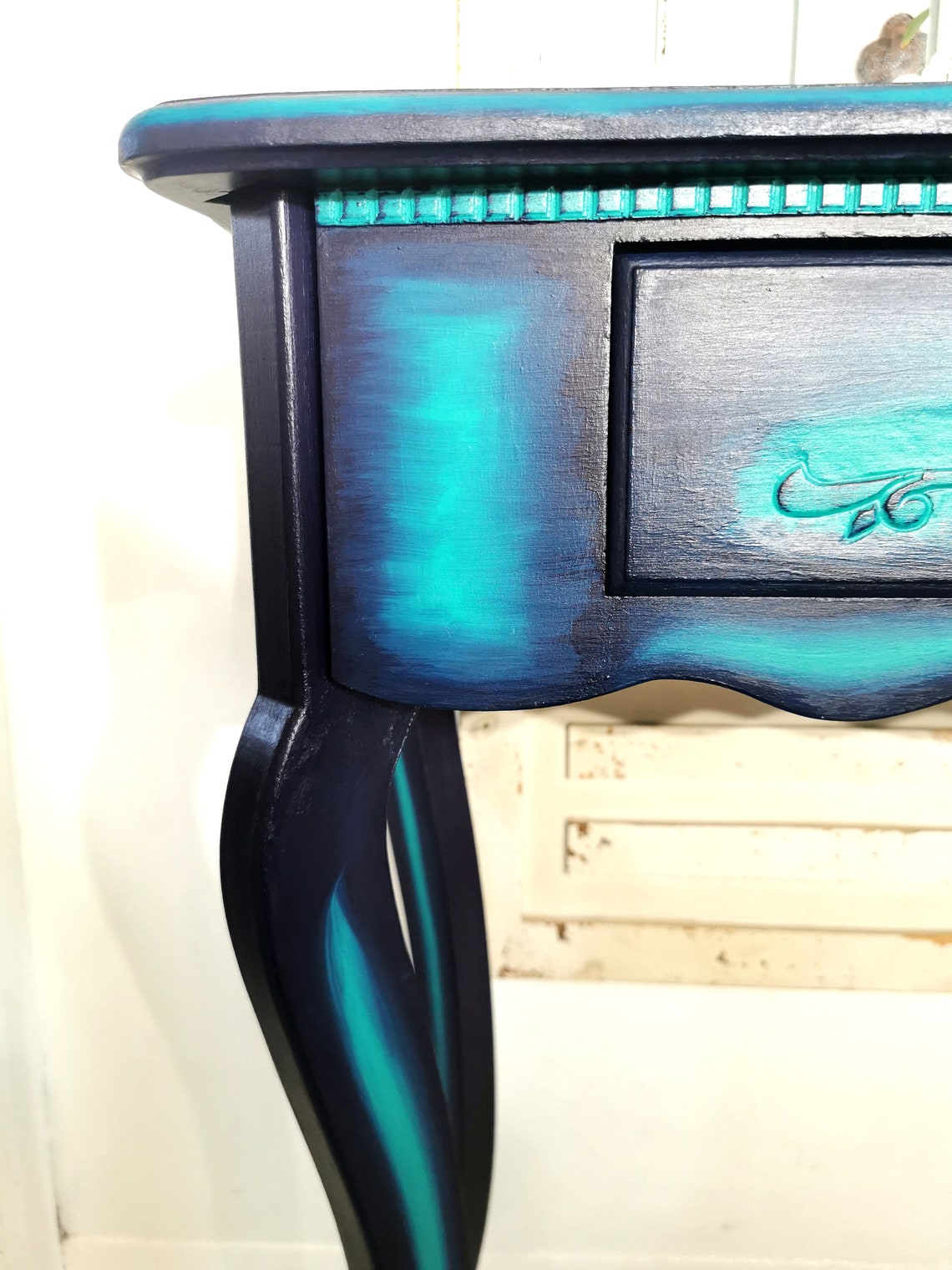 SOLD* Stunning Unique Upcycled 'ocean' Hall Table / Bespoke ...